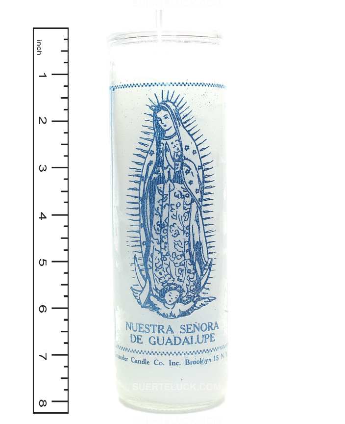 Lady Of Guadalupe Prayer Candle - Vela Virgen De Guadalupe - SUERTE·LUCK