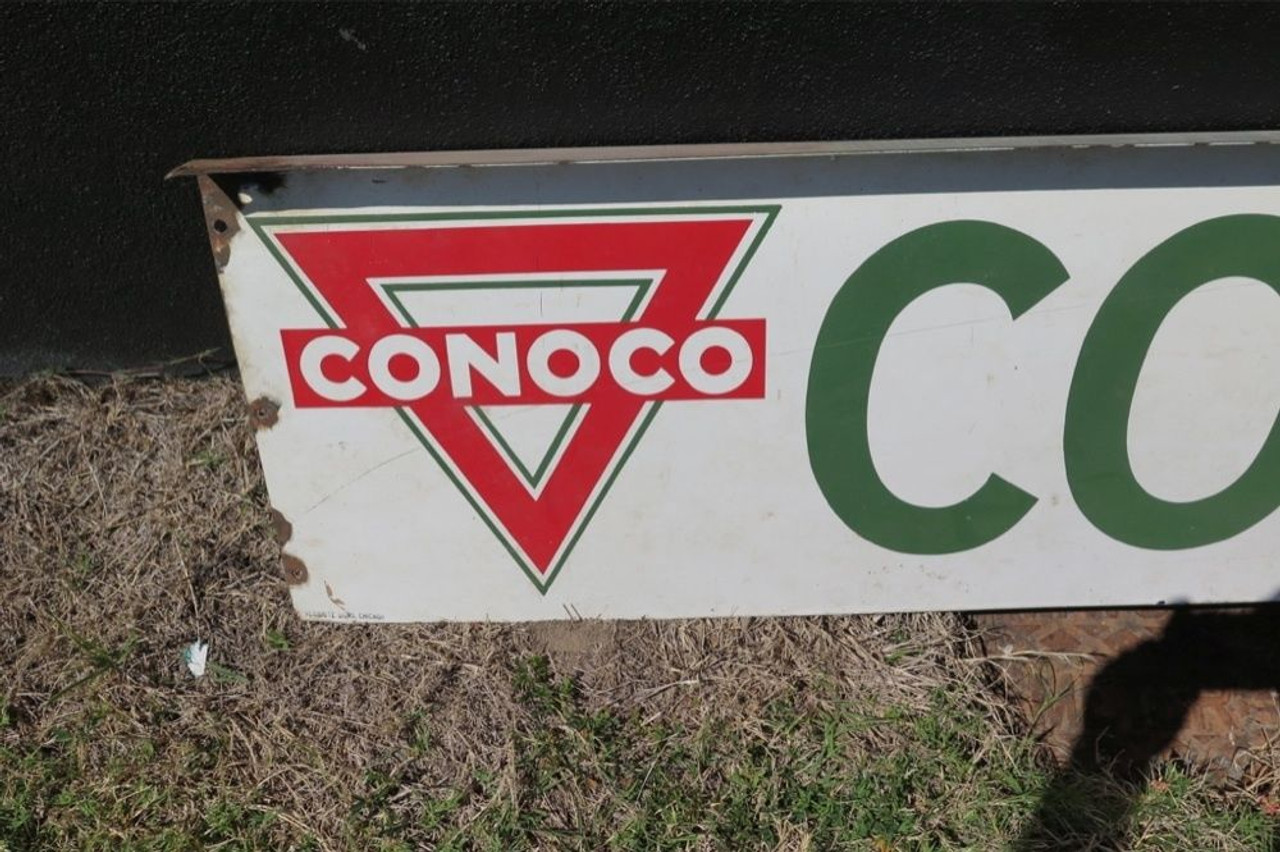 OLD SIGNS BOUGHT AND SOLD BRISBANE SUPER RARE HUGE 18FT VINTAGE CONOCO ...