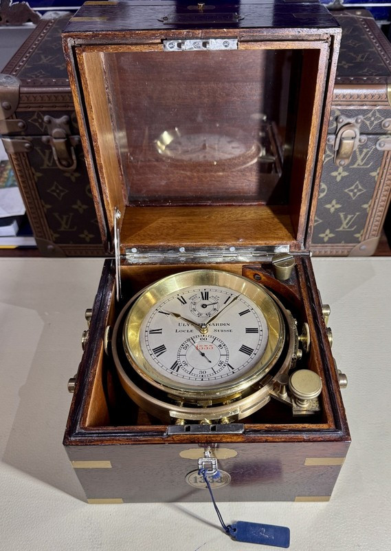 1937 Ulysse Nardin 1333 Two-day Going U.S. Navy Ship's Marine Boxed ...
