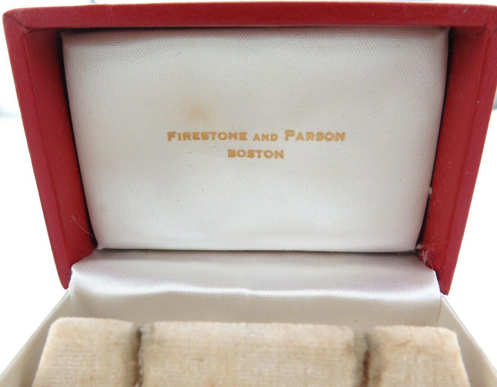 VINTAGE FIRESTONE & PARSON, BOSTON, JEWELLERS, USA JEWELLERY BOX