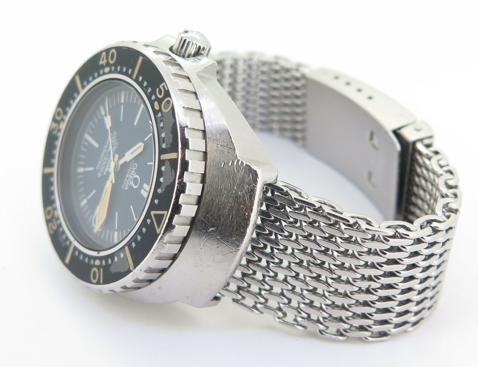 Rare 70s Omega "The Grand" Automatic Seamaster 1000m Steel Mens Watch