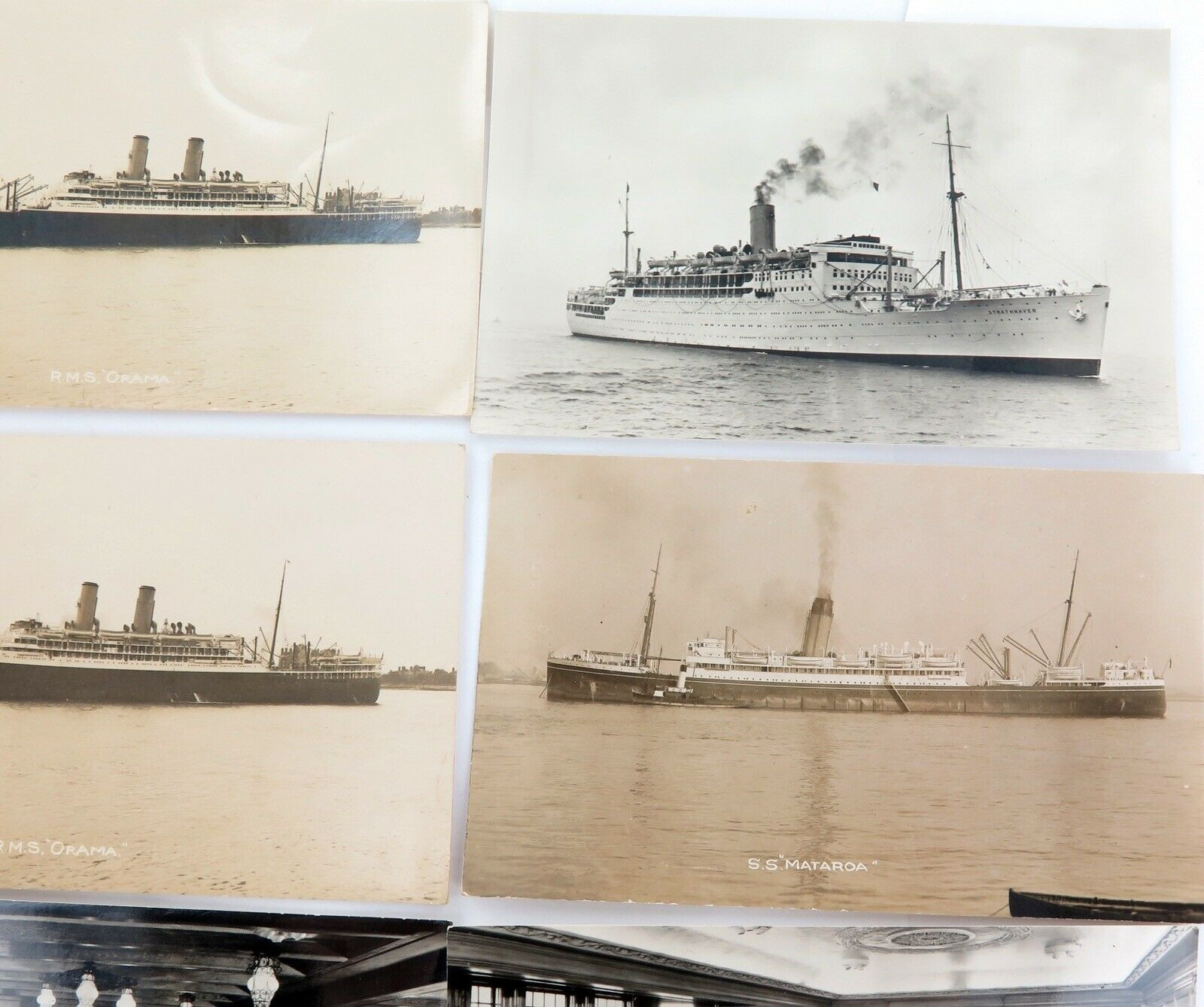 6 VINTAGE REAL PHOTO POSTCARDS RPPC. NAUTICAL / SHIPS.
