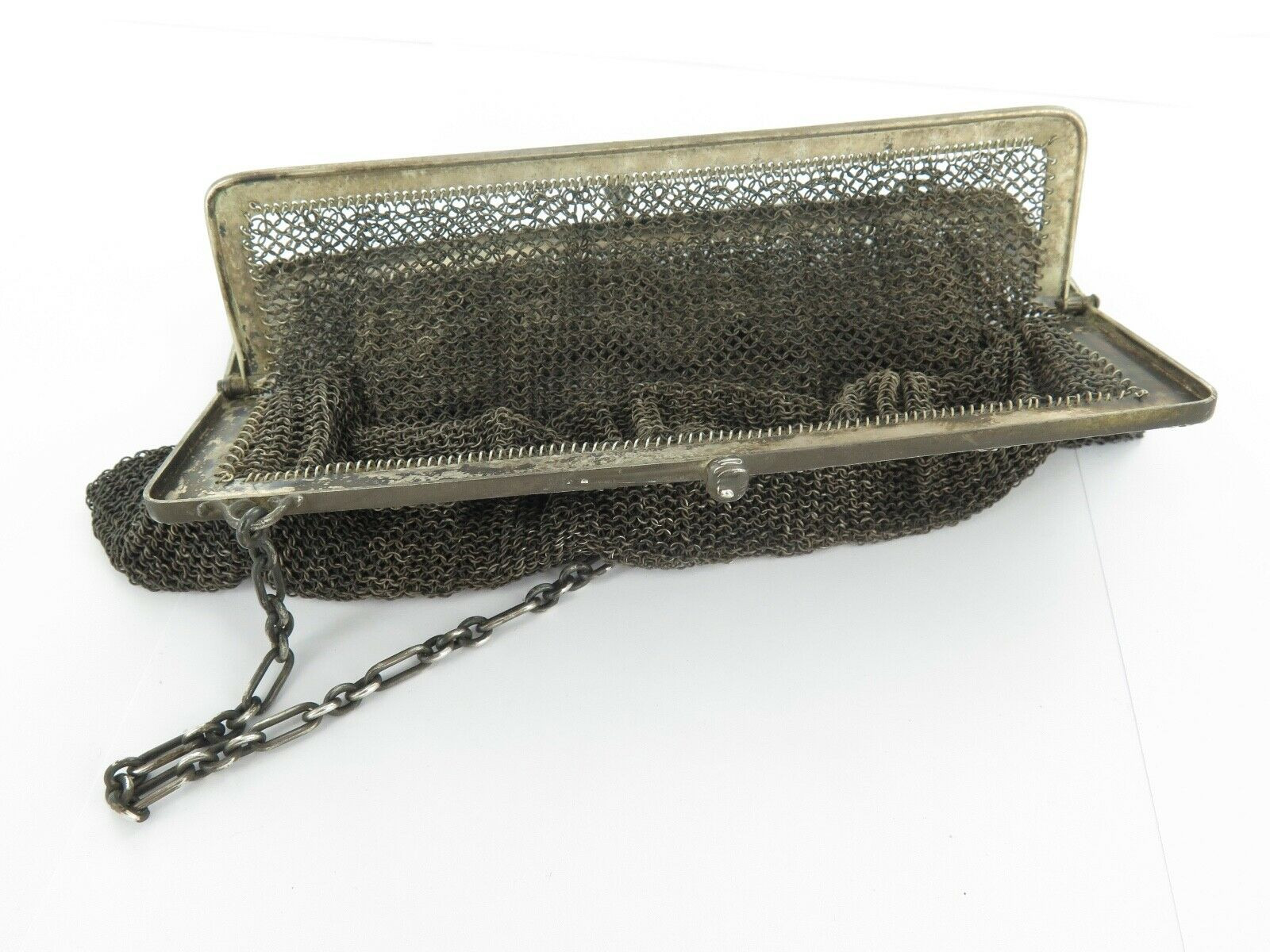 Antique Decorative .800 Silver French Chainmail Ladies Purse Bag 1900's