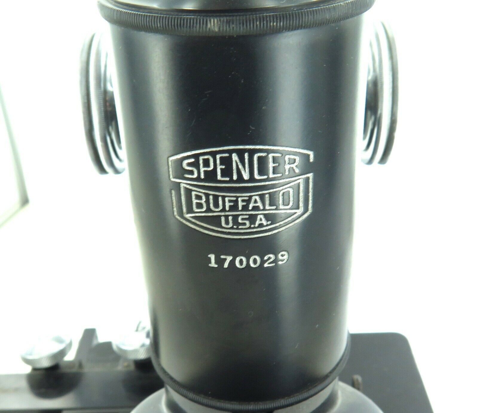 c1941 SPENCER, USA 4 OBJECTIVES MONOCULAR MICROSCOPE. SERIAL NUMBER 170029