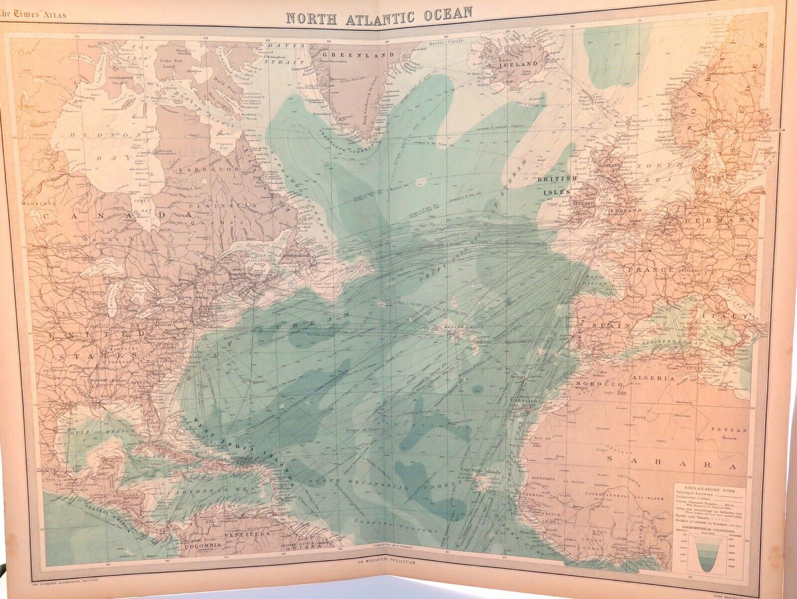 Map north atlantic