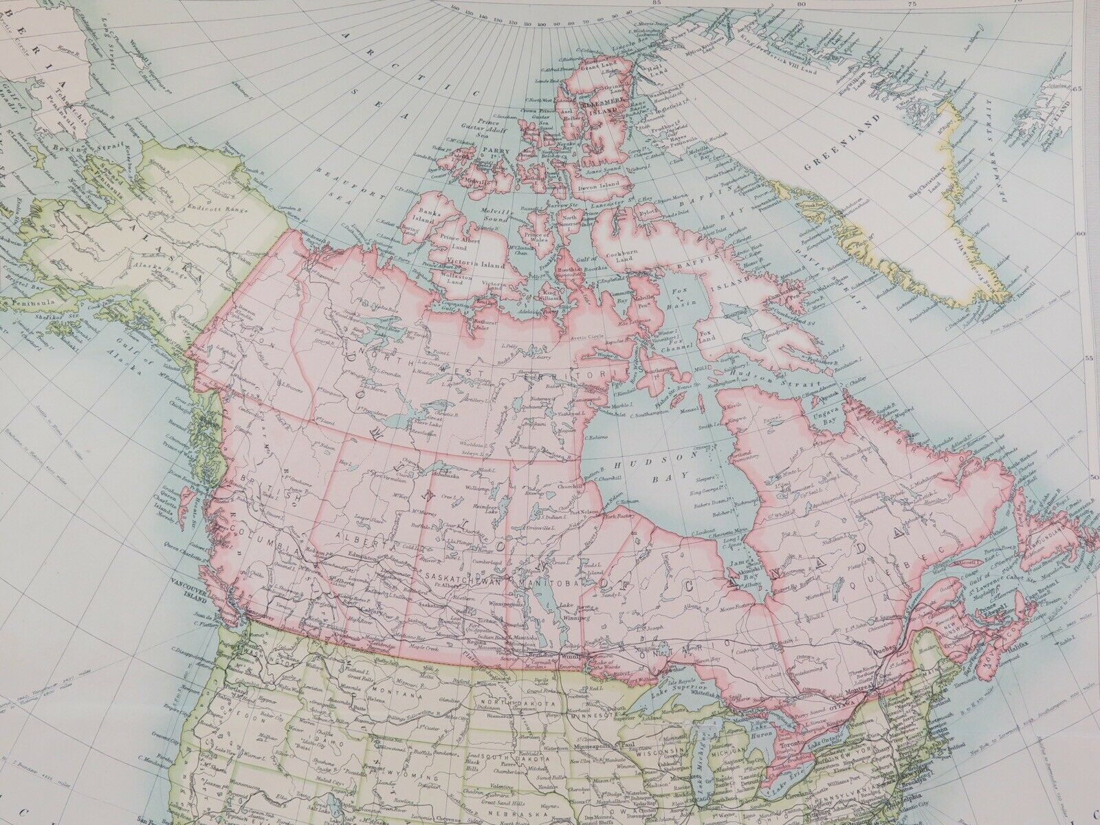 1922 SUPERB SCARCE LARGE MAP of “NORTH AMERICA - POLITICAL". VERY NICE!