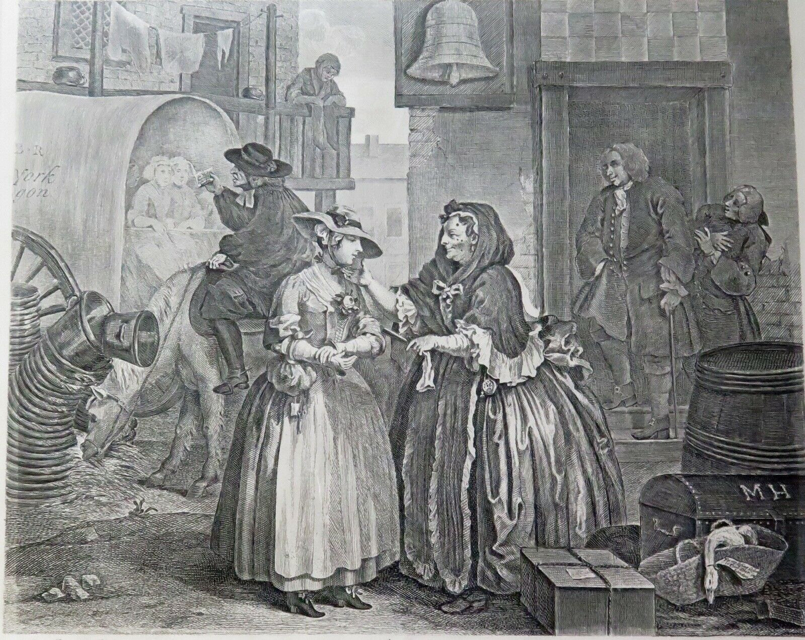 RARE 100% GENUINE WILLIAM HOGARTH 1697 - 1764 ENGRAVING 1822. J HEATH ...