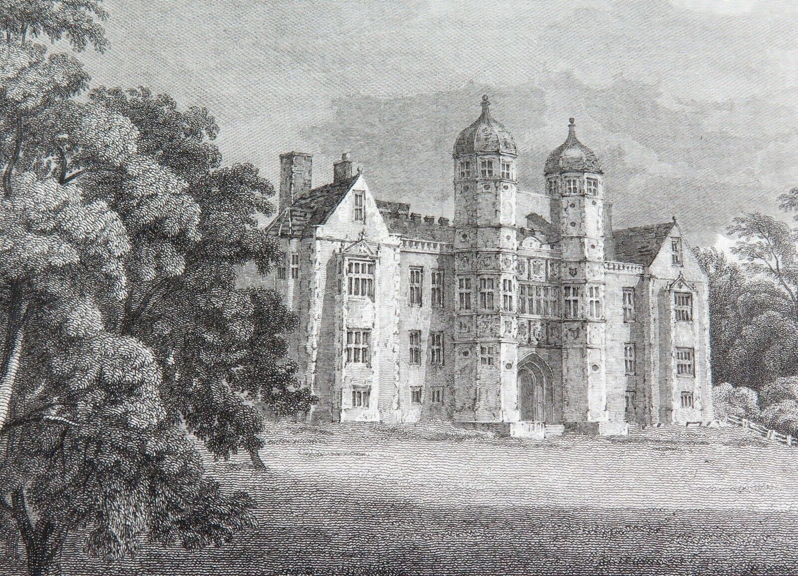 1818 LARGE ENGLISH ENGRAVING PUBL. by LACKINGTON & Co. BRERETON HALL.