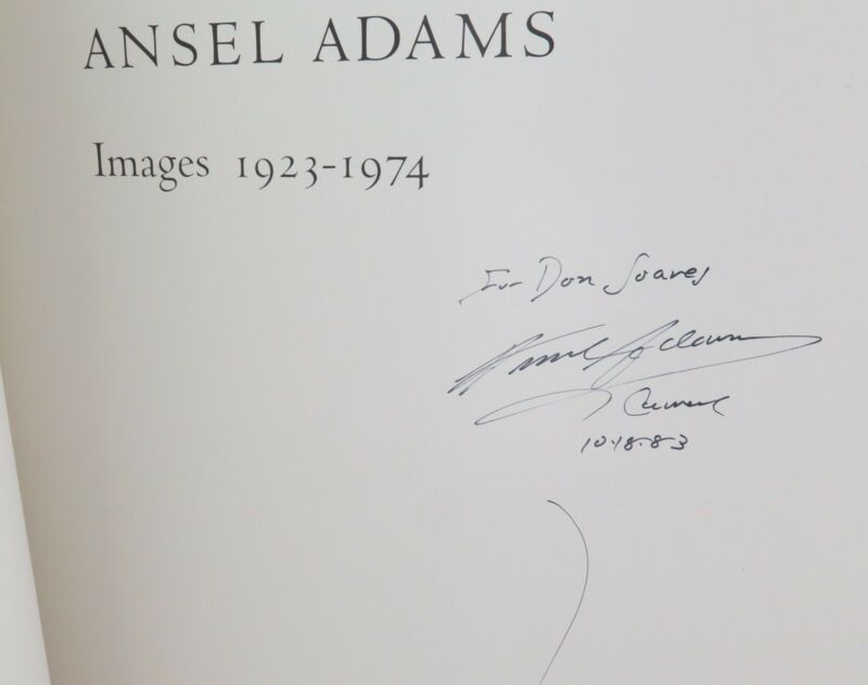 Superb Ansel Adams "Images 1923 - 1974” Large Format Book, Signed ...