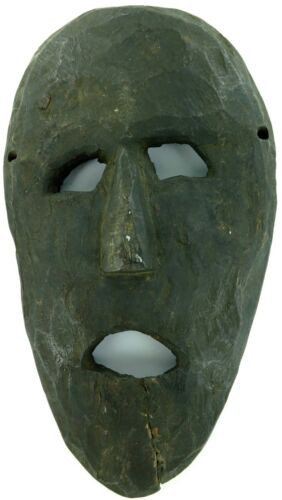 cLATE 1800s MIDDLE HILLS AREA HIMALAYAN CARVED LARGE WOODEN MASK ...
