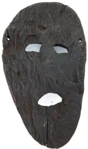 cLATE 1800s MIDDLE HILLS AREA HIMALAYAN CARVED LARGE WOODEN MASK ...