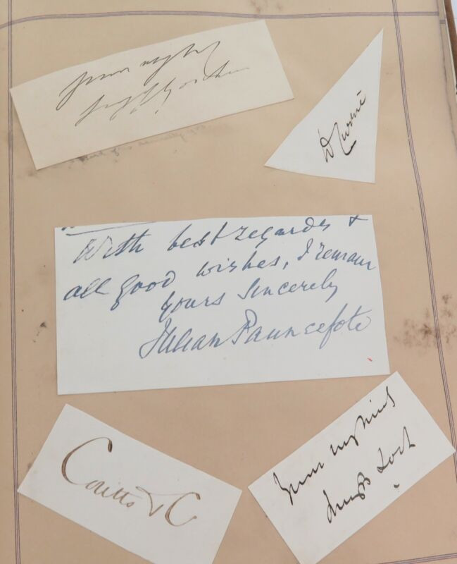 Rare Grouping 1800s / Early 1900s Original Signatures. Politicians ...