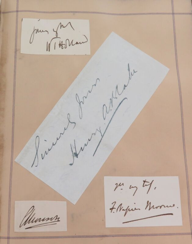 Rare Grouping 1800s / Early 1900s Original Signatures. Politicians ...
