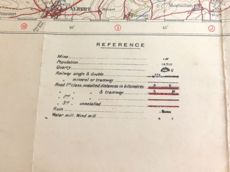 Scarce WW1 c1916 British Large Map of Lens, France. - Harrington & Co.