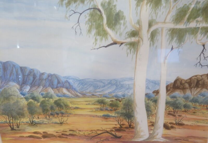 Therese Ryder 1946- Hermannsburg Artist. Signed Large Superb Framed ...