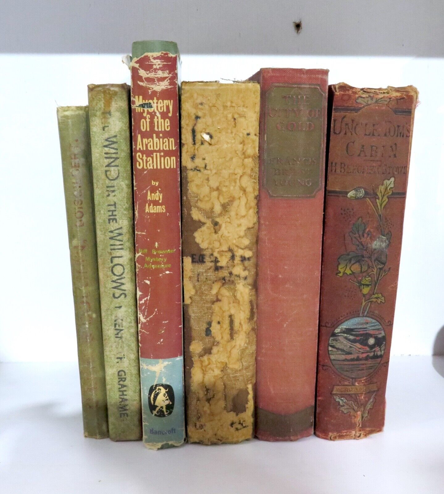 Group lot of 6 Antique Story Books incl Wind in the Willows ...
