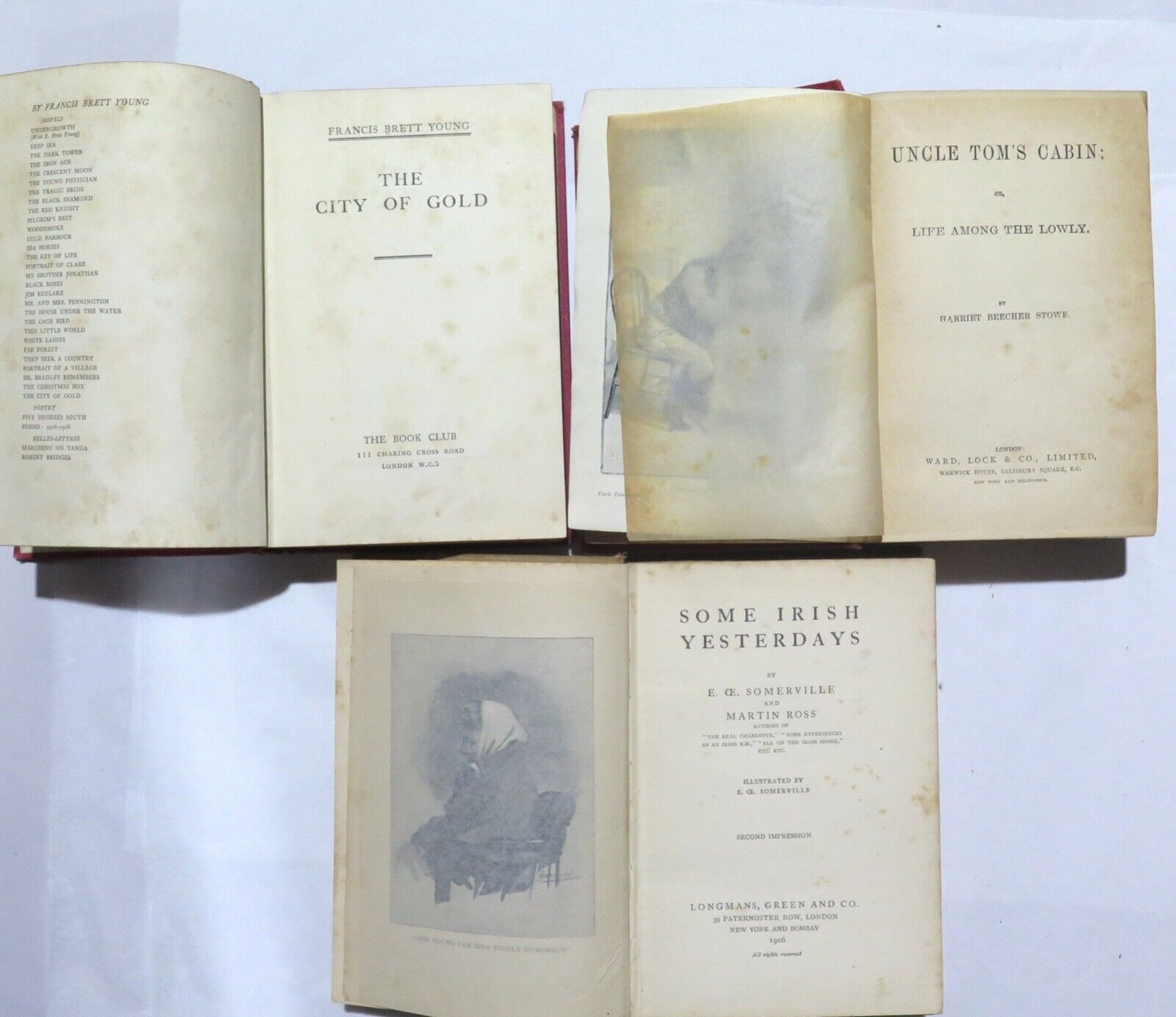 Group lot of 6 Antique Story Books incl Wind in the Willows ...