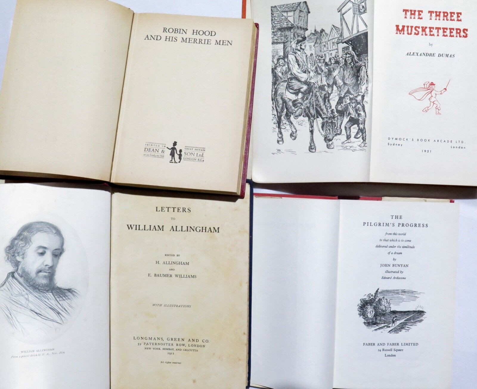 Group lot of 6 Antique Story Books incl Robin Hood and his Merrie Men ...