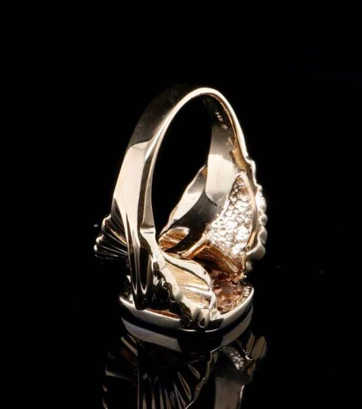 Vintage 0.74ct Diamond Cluster 14ct Yellow Gold Ring By Stuller- P1/2 ...