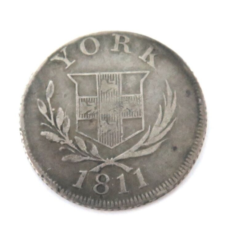 Scarce 1811 York, UK Silver Sixpence Token. Cattle & Barber Silver ...
