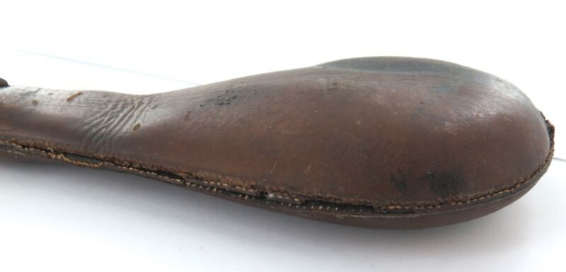 1800s 3 LB Leather Powder Flask. - Harrington & Co.