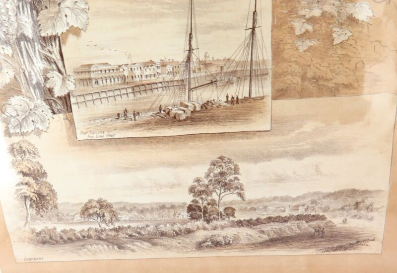 1886 Colonial Australia. Superb Large Lithograph. Scenes in South ...