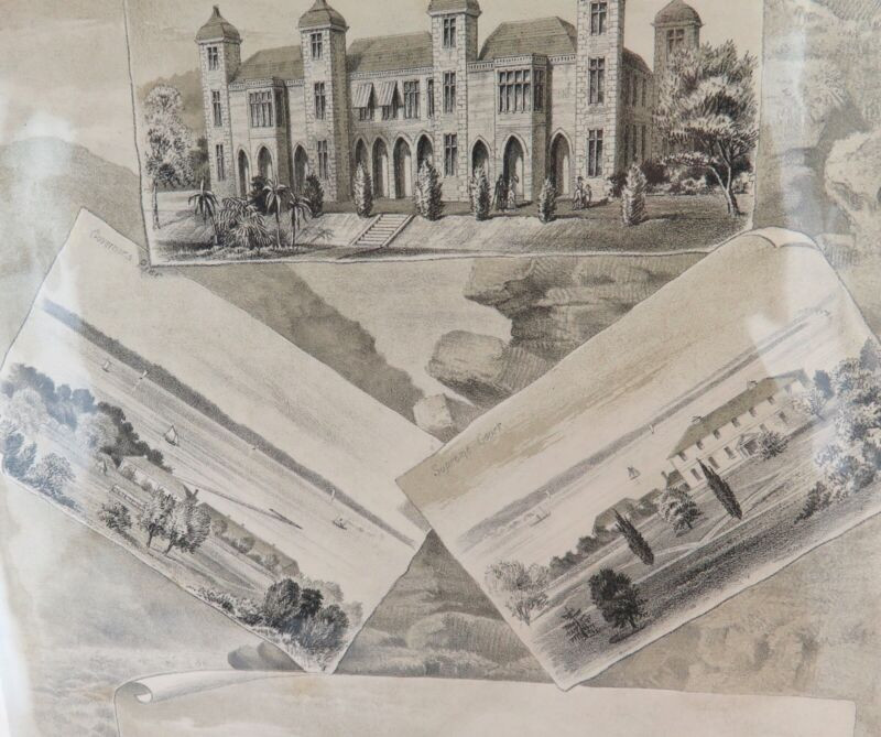 1886 Colonial Australia. Superb Large Lithograph. Scenes in Western ...