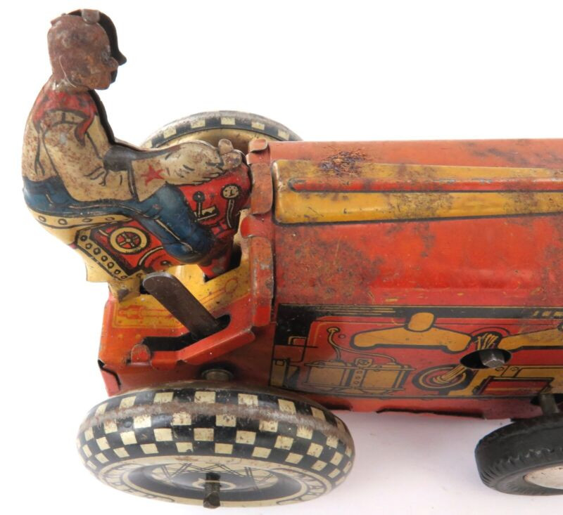 Rare Vintage Largish Marx Super Tinplate Tractor. - Harrington & Co.