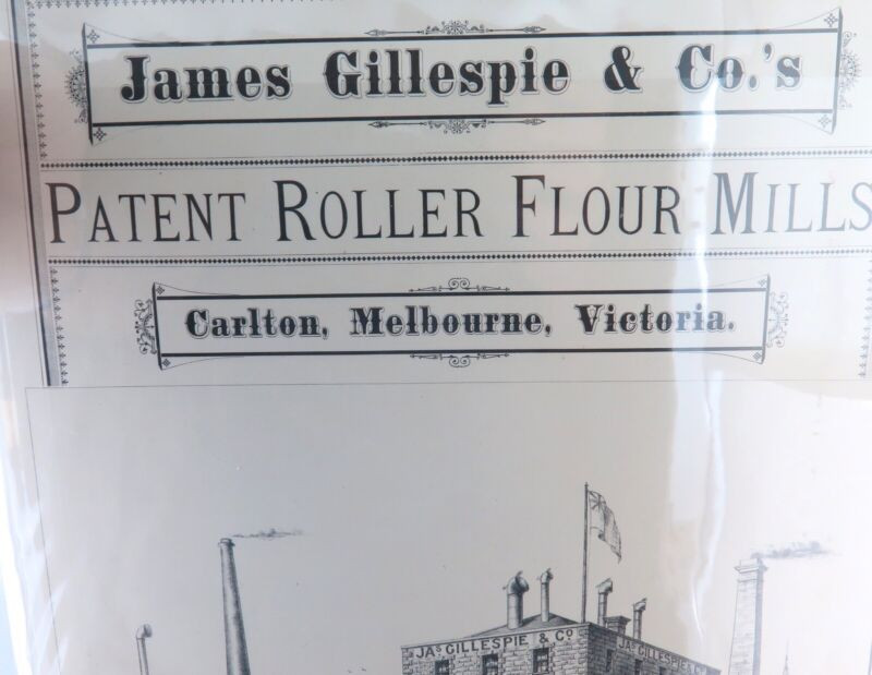 1880's Stunning Large Advertisement for James Gillespie Roller Flour ...