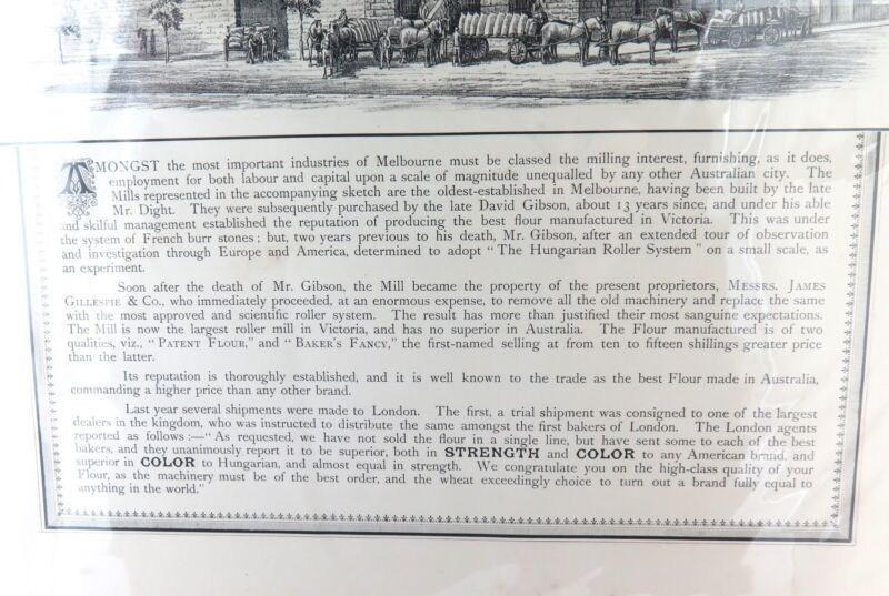 1880's Stunning Large Advertisement for James Gillespie Roller Flour ...