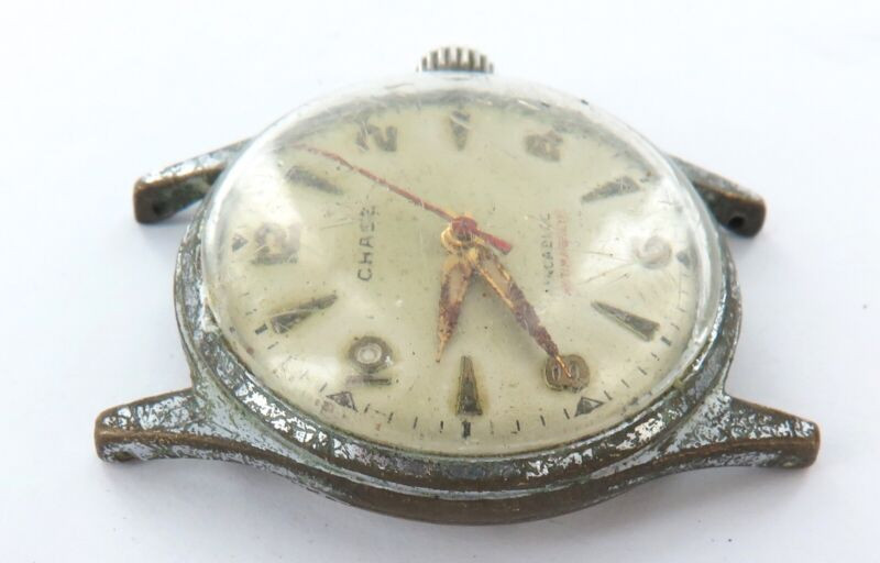 Difficult Brand to Buy !! Vintage Chase Incabloc 7J Mens Mid-Size Watch ...
