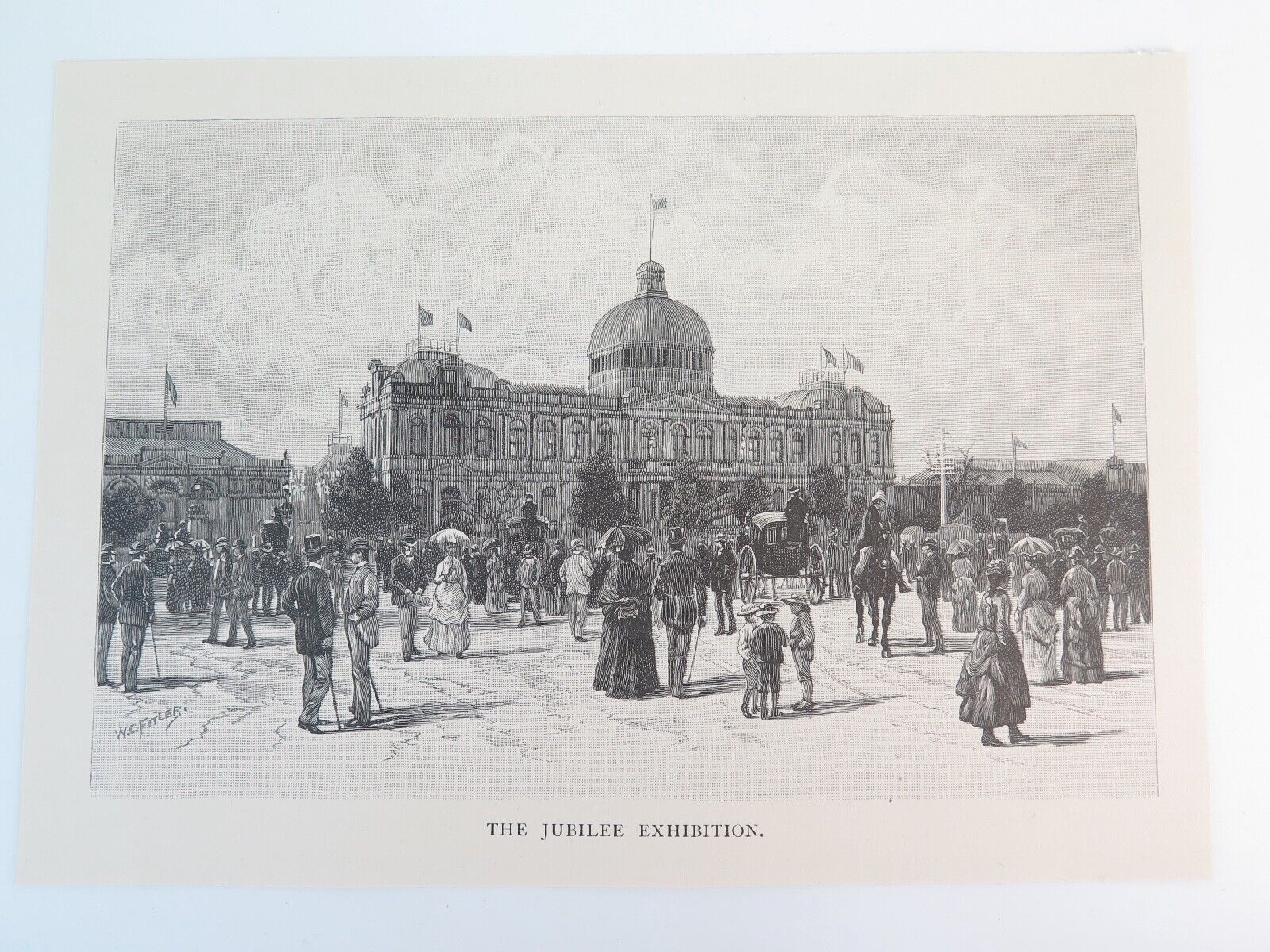 Original 1886 Engraving Prints, Adelaide. Jubilee Exhibition & River ...