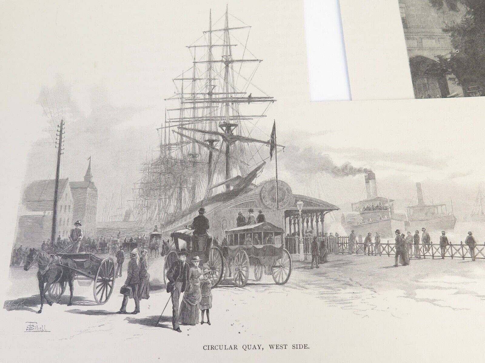 Group Lot Original 1886 Engraving Prints, Early Sydney City ...