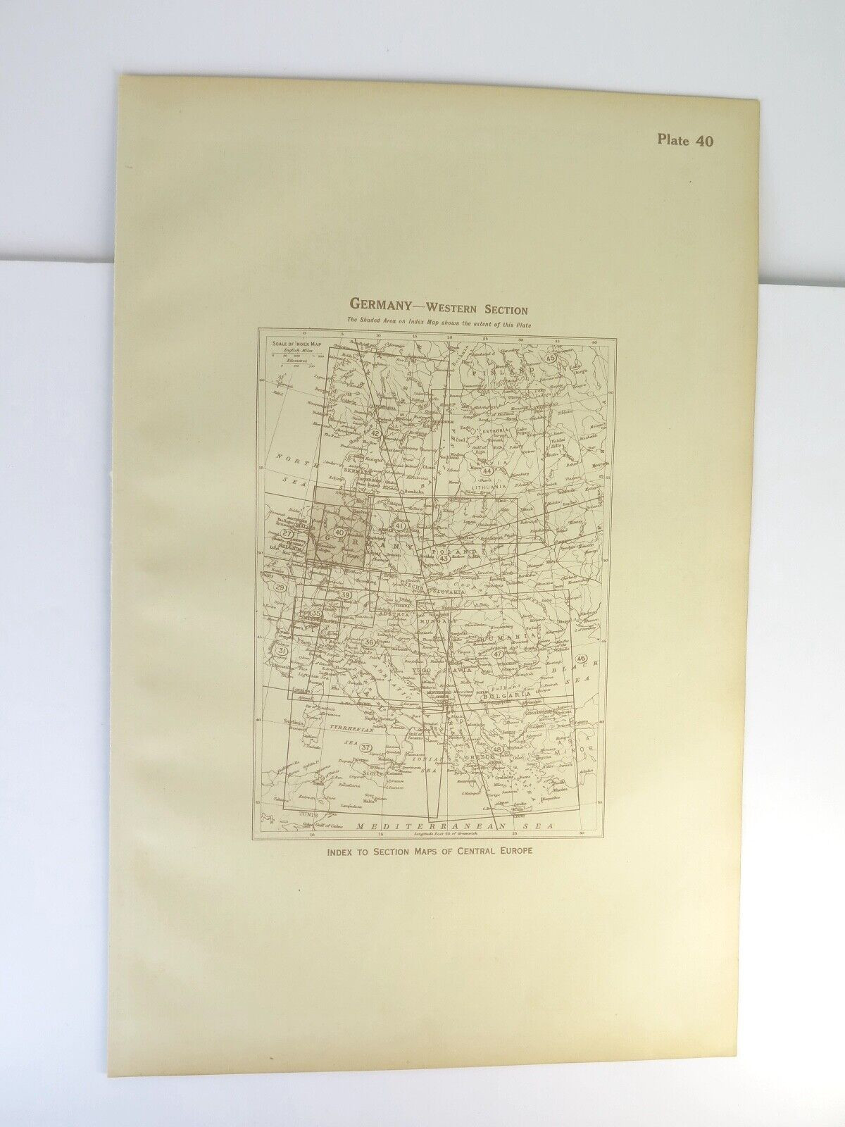 1922 Scarce Times Survey Atlas of the World. Plate No.40 Map of Western ...