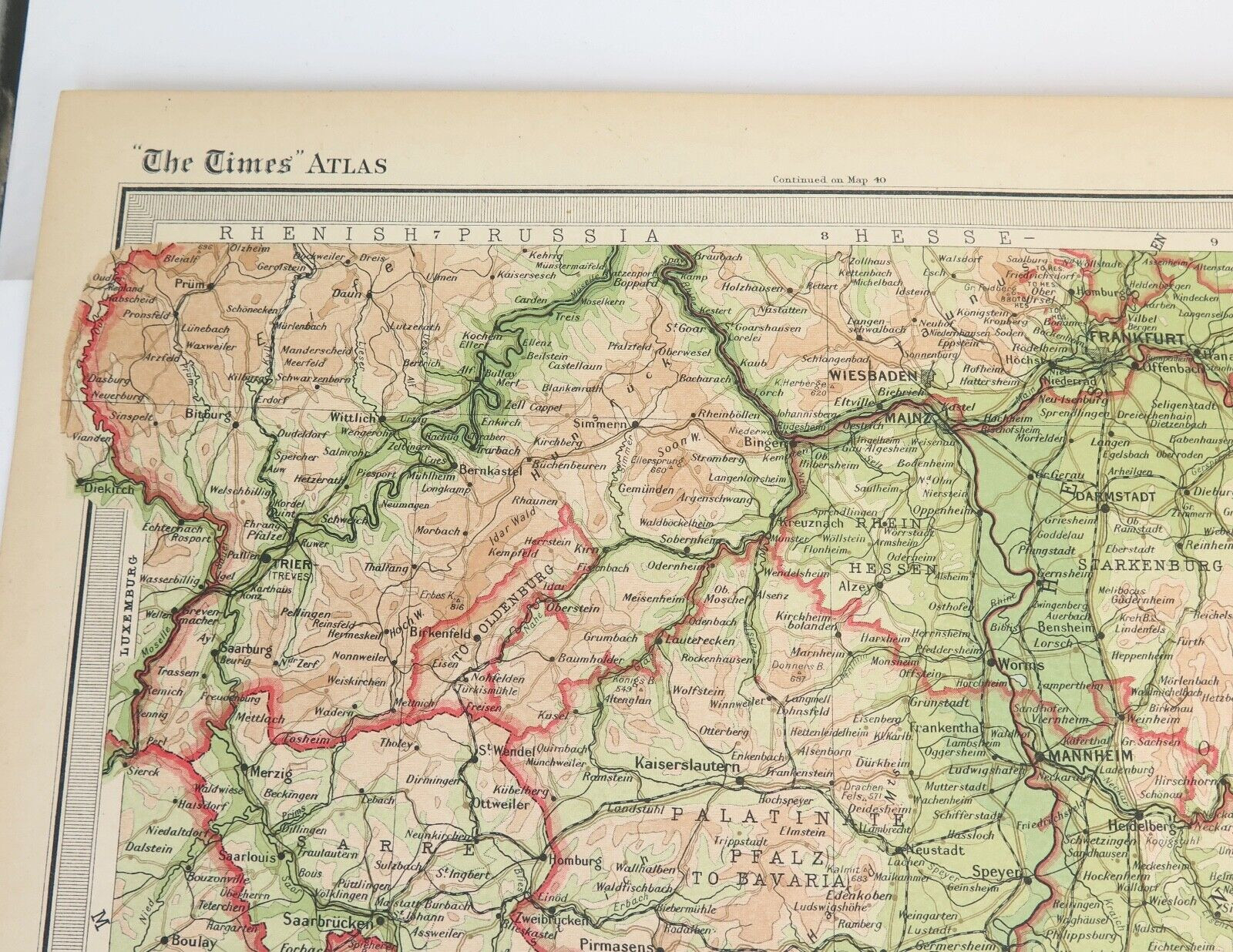 1922 Scarce Times Survey Atlas of the World. Plate No.39 Map of ...