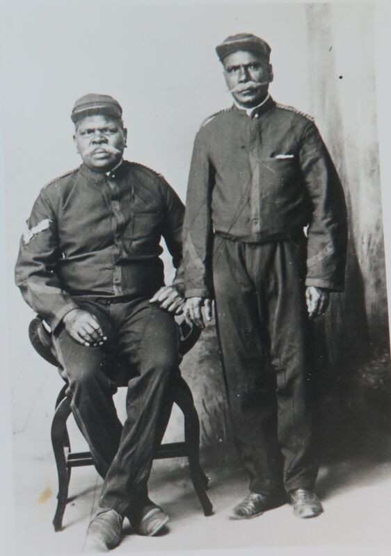2 x 1800s Photographs of Aboriginal Police & Native Trackers Escorting ...