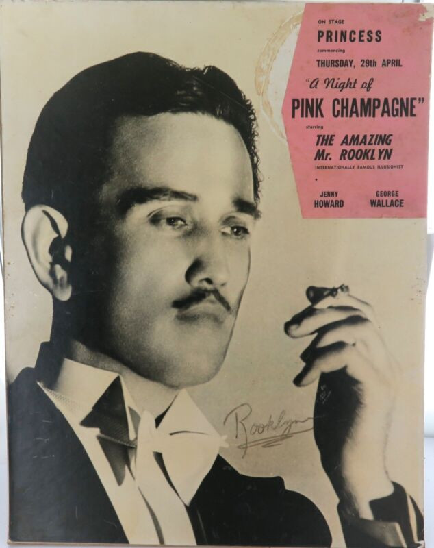 1954 Rare “The Amazing Mr. Rooklyn” Illusionist Large Signed ...