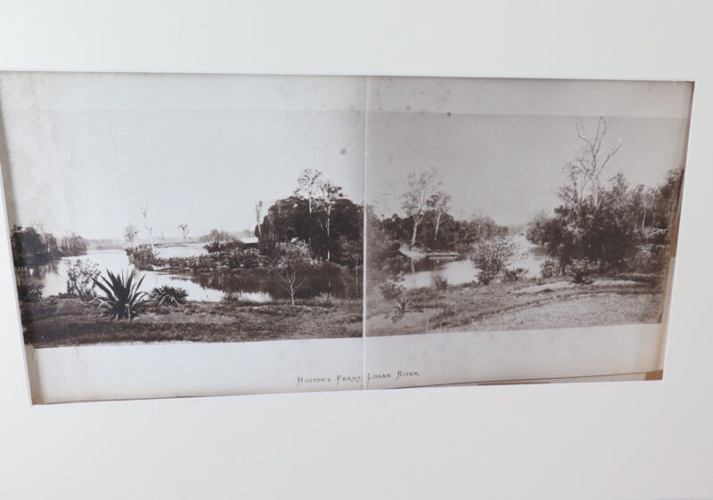 c1871 Super Rare Large Panoramic Albumen Photo "Hustons Ferry, Logan ...
