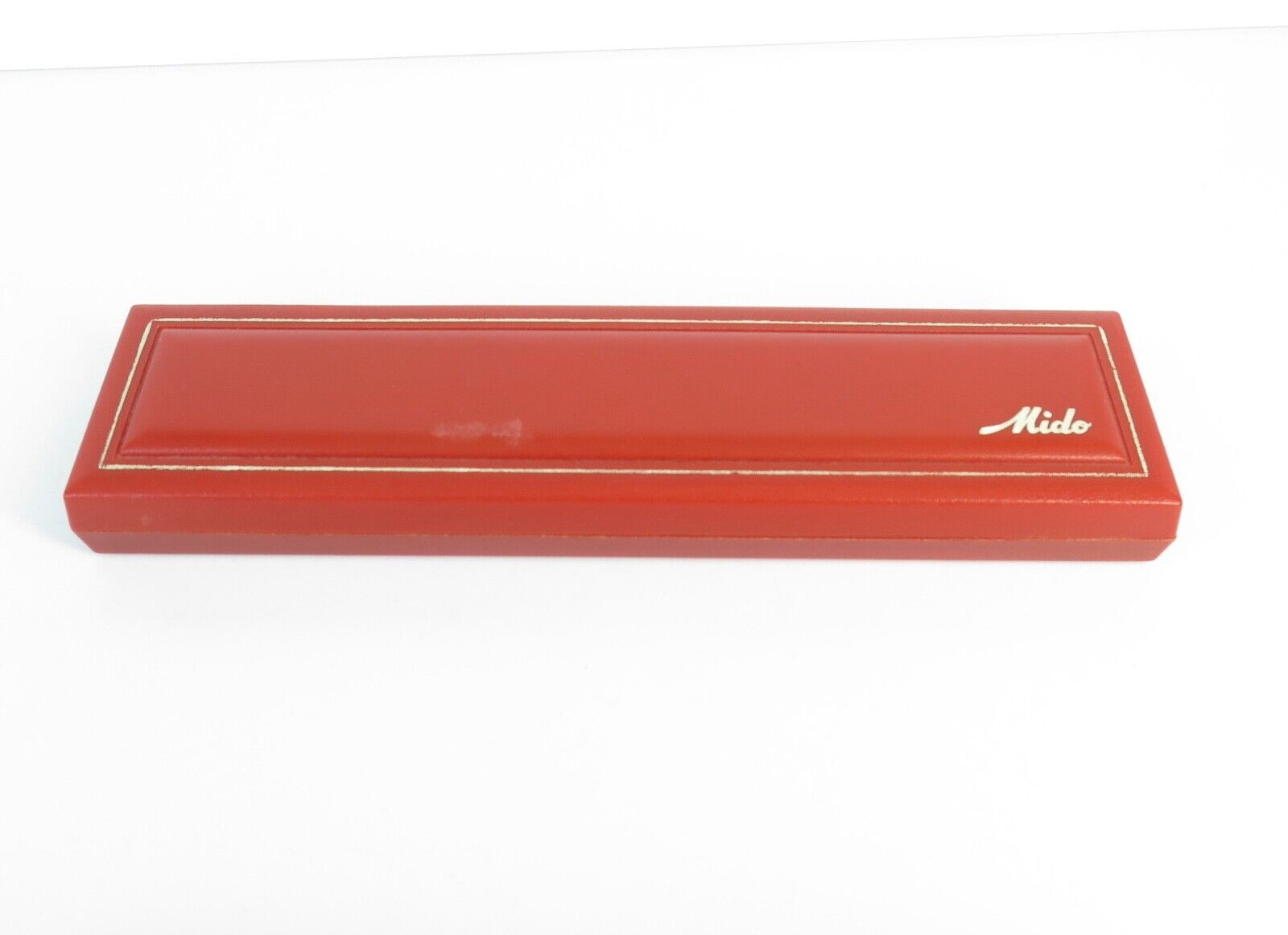 Vintage Mido Red Plastic Watch Storage Box with Felt Lined Bottom ...