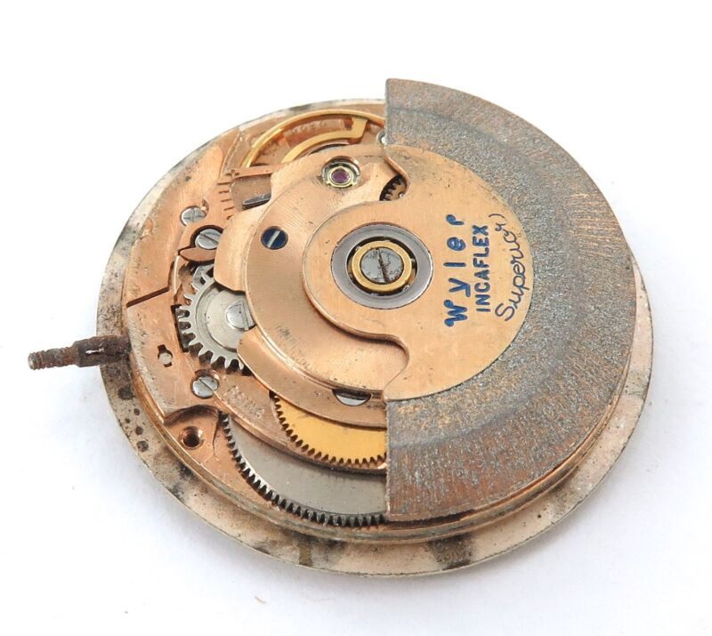 Vintage Wyler Incaflex Superior Auto Date WH232 17J Mens Watch Movement ...