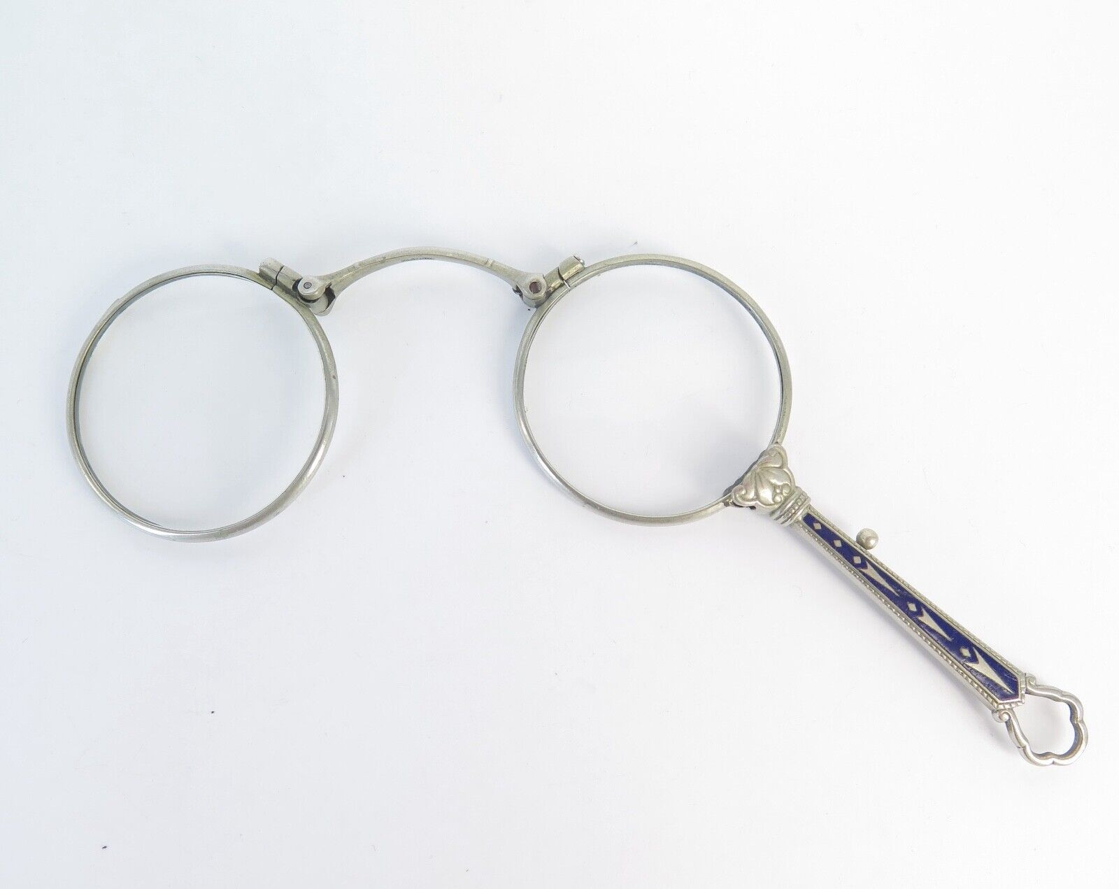 Art Deco Platinin & Enamel Lorgnette (Eye Glasses with Handle ...