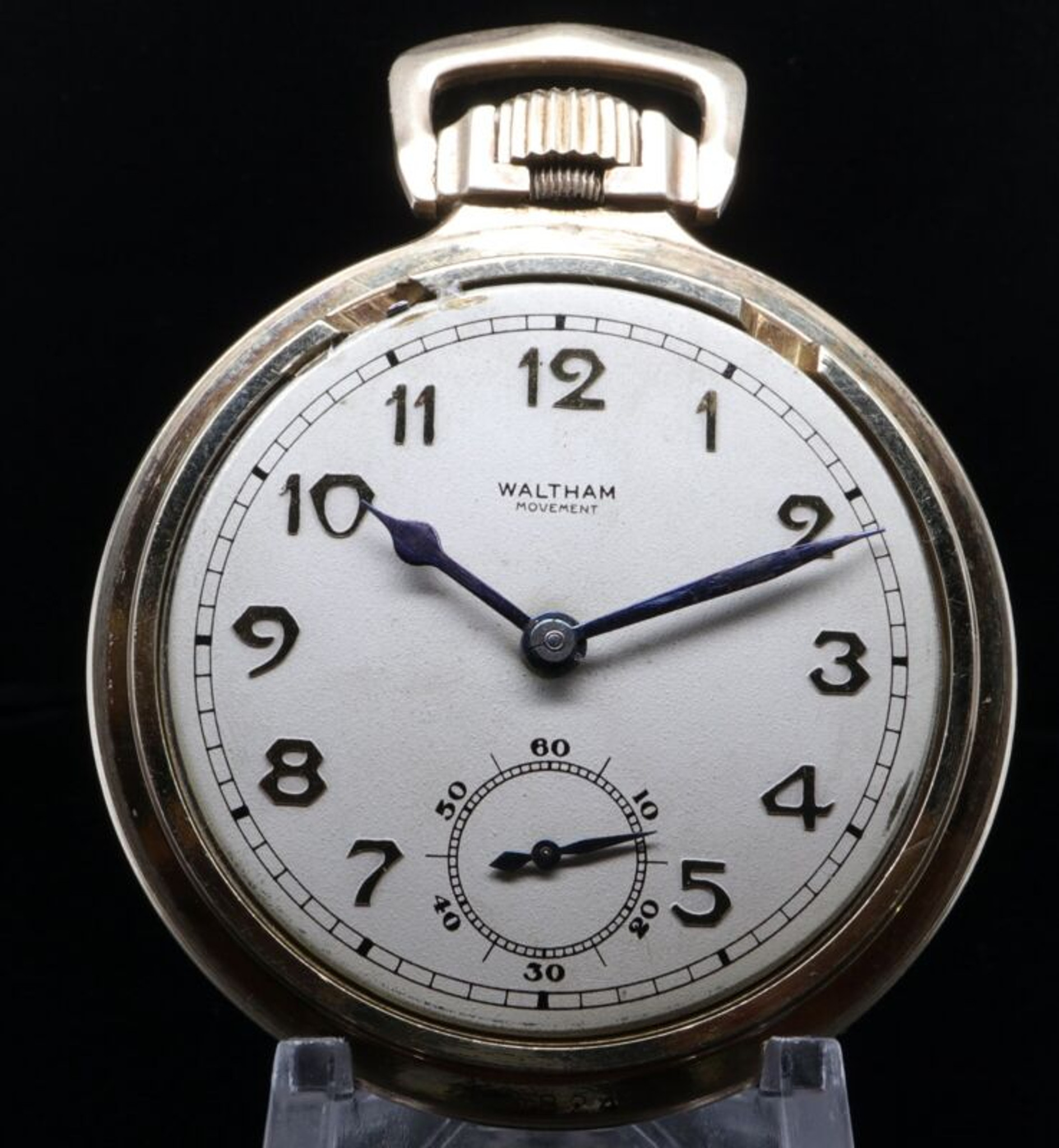 WW2 era 1940 Waltham Vanguard 23 Jewel Gold Filled OF Pocket Watch Model 1908 - Harrington & Co.