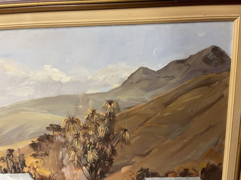 New Zealand artist: Sue Currie Oil On Board Circa 1976 - Harrington & Co.