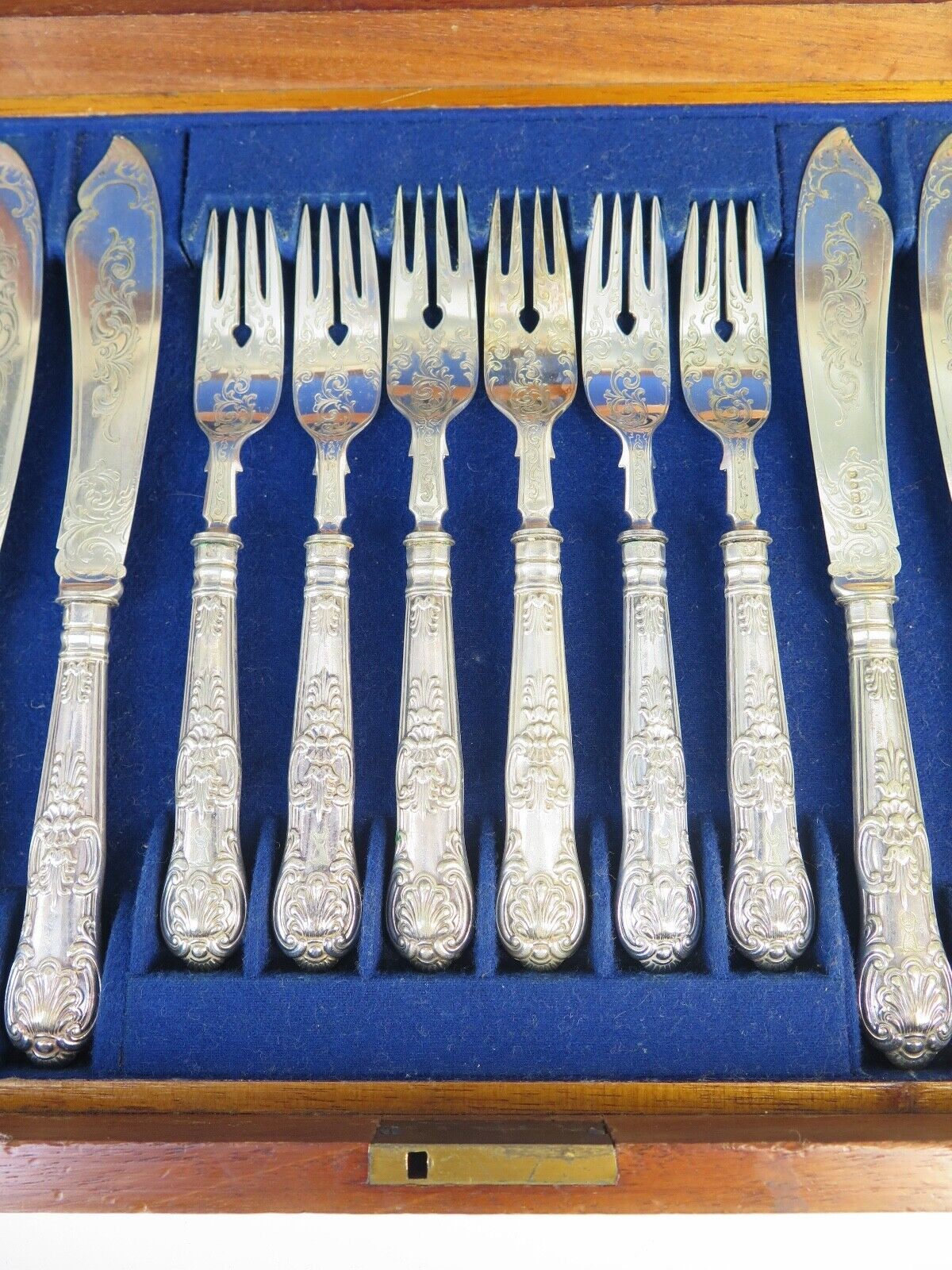 Decorative 1888 - 1891 Silverplate Fish Setting by John Gilbert ...