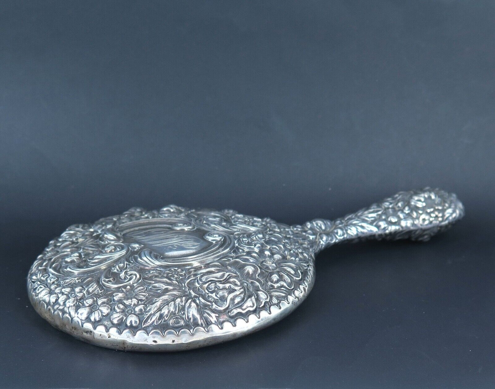 Gorham Sterling Silver Hand Held Dressing Table Mirror - Harrington & Co.