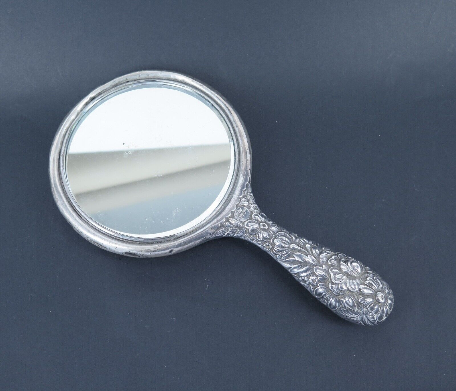 Gorham Sterling Silver Hand Held Dressing Table Mirror - Harrington & Co.