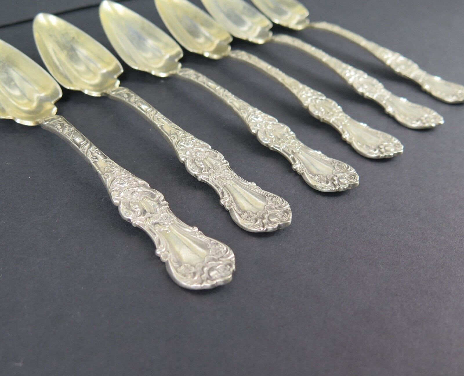 Set of 6 1903 R. Wallace, USA A1 Silverplate Grapefruit Spoons ...
