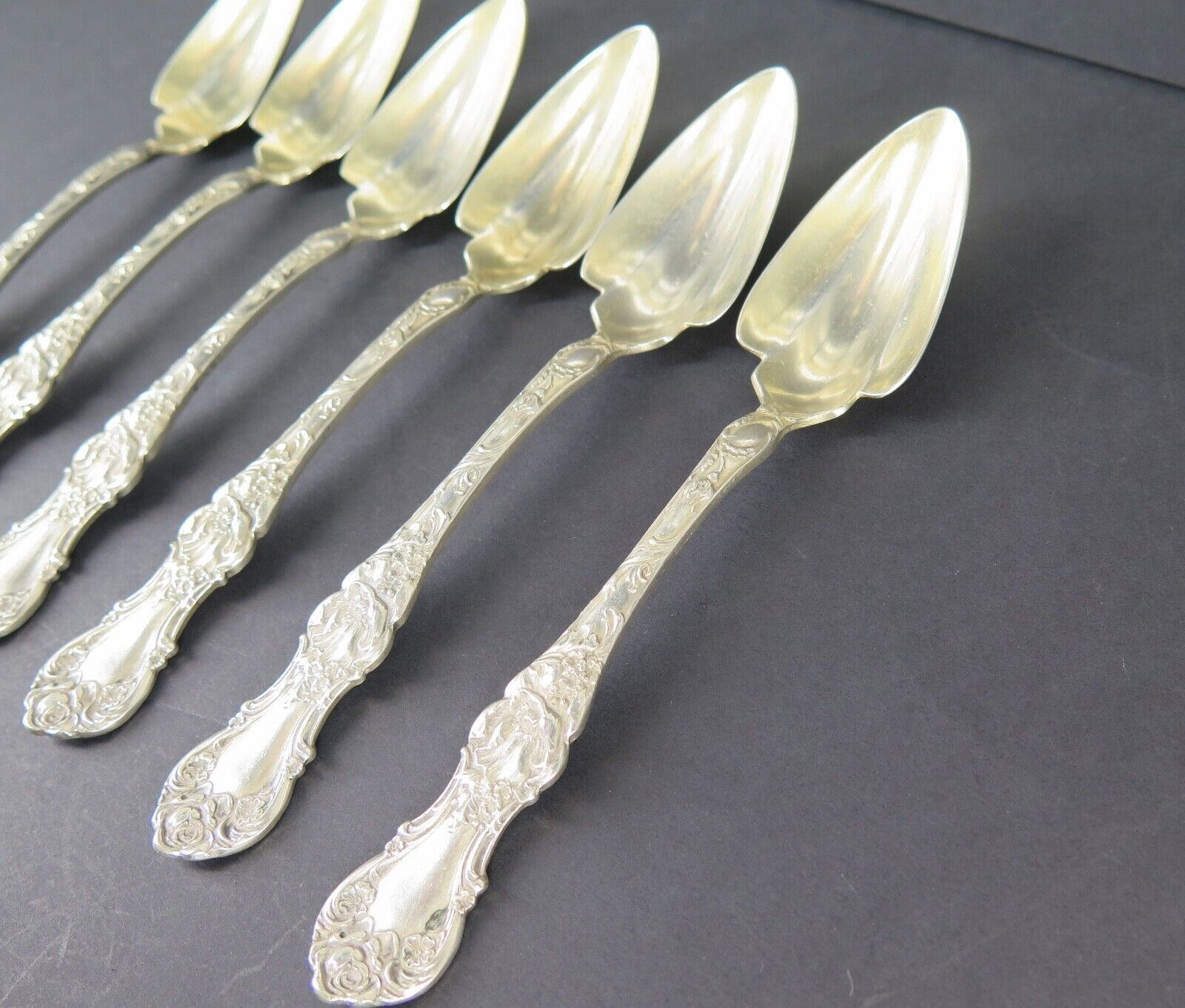 Set of 6 1903 R. Wallace, USA A1 Silverplate Grapefruit Spoons ...