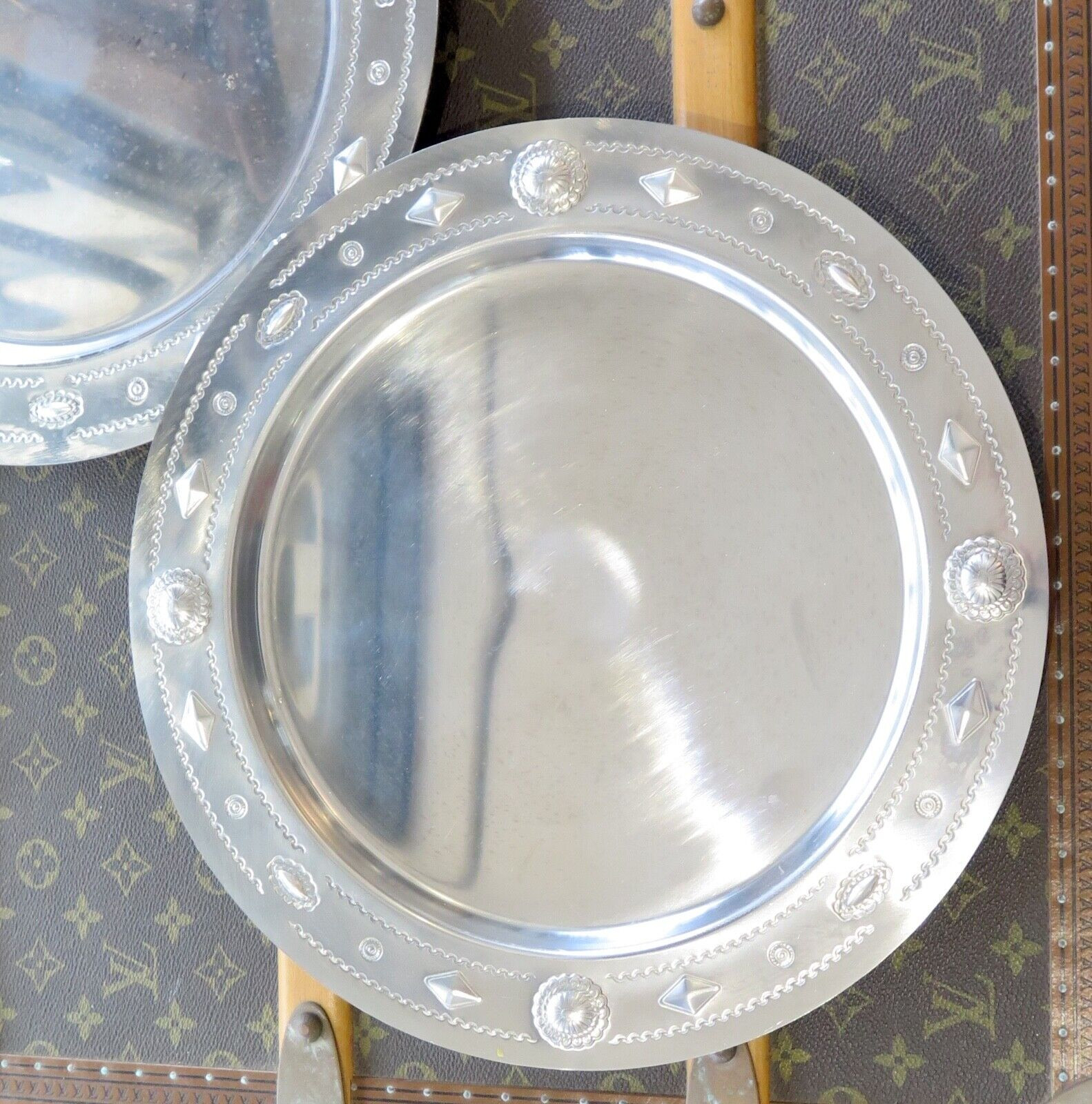 Pair of Vintage West Asian Style Drinks Trays, Made In Korea ...