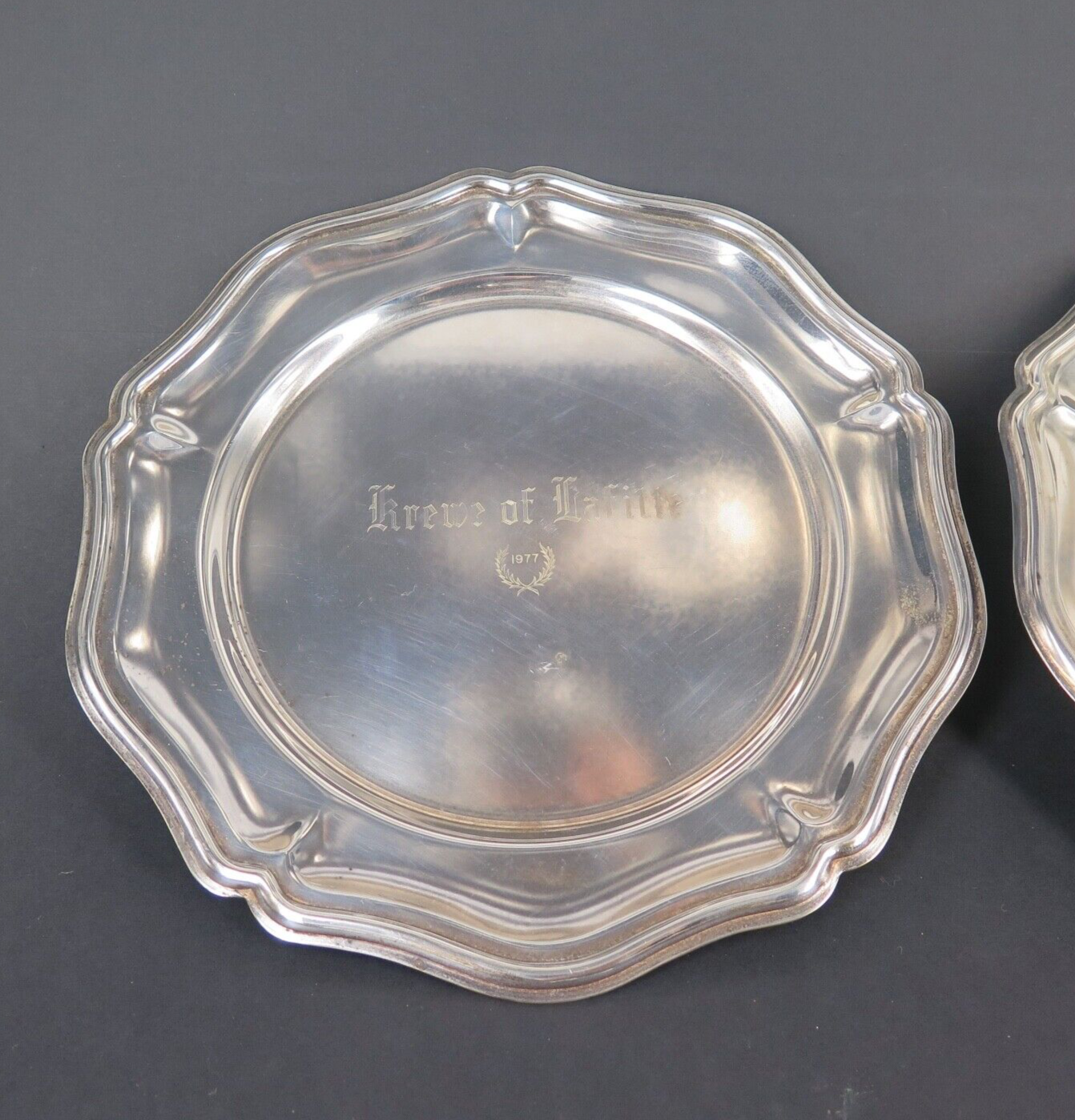 1977 Silverplate Private Society 'Krewe of Lafitte' Presentation Plates ...